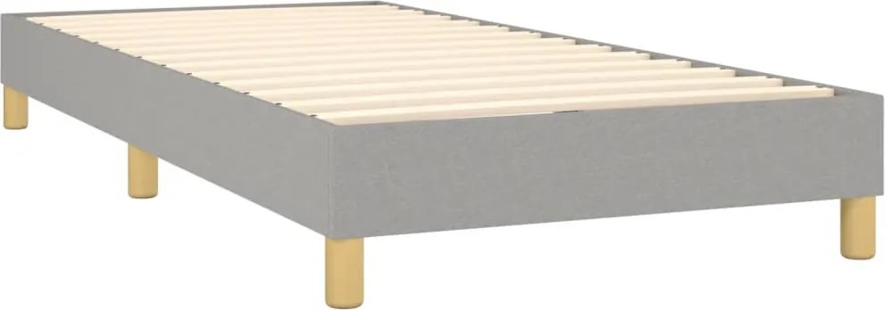 Box spring postel s matrací světle šedá 90x190 cm textil 3140897