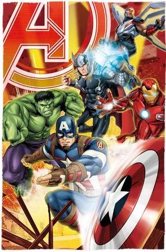 EUROSWAN Fleecová / fleece deka Super Heroes Avengers Fight 100x150