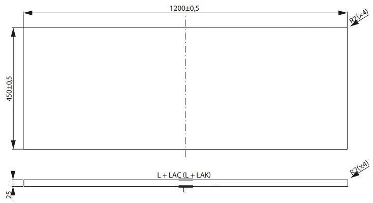 Cersanit City, pultová deska 115x45x2,5 cm, dub, S584-055
