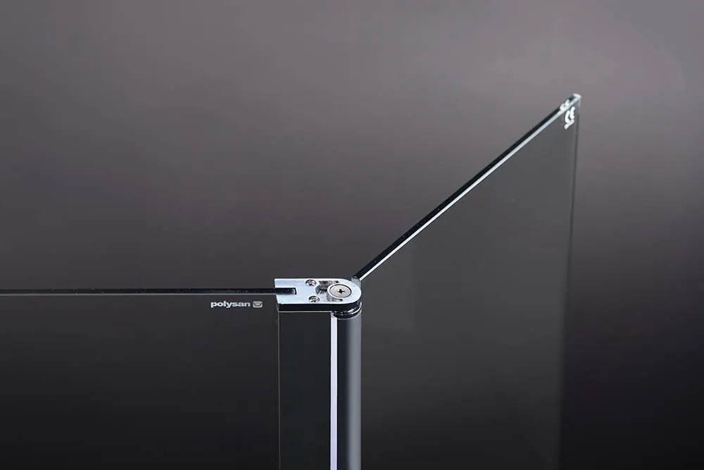 Polysan Polysan, MODULAR SHOWER stěna pro instalaci na zeď, pro připojení otoč.panelu 1000 mm, MS3A-100