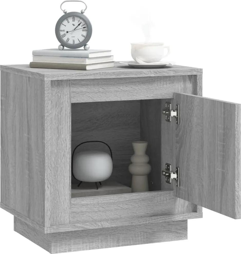 vidaXL Noční stolek 44 x 35 x 45 cm kompozitní dřevo [819848] Barva: šedá sonoma