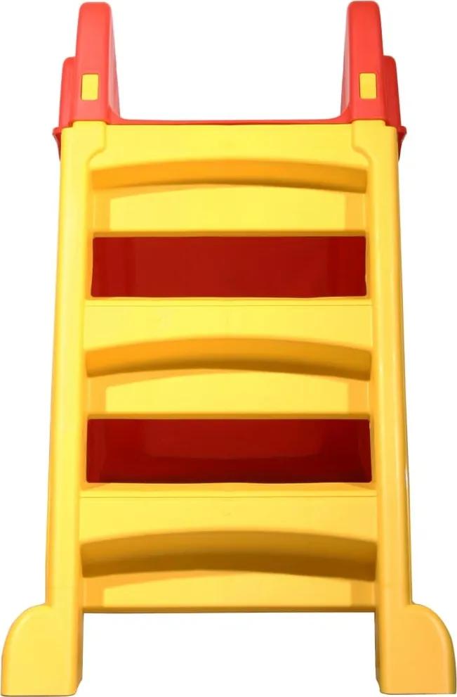 vidaXL Skládací skluzavka pro děti dovnitř i ven červená a žlutá [92578]