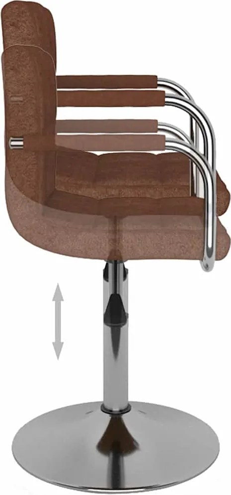 Jídelní židle hnědá textil 3087879