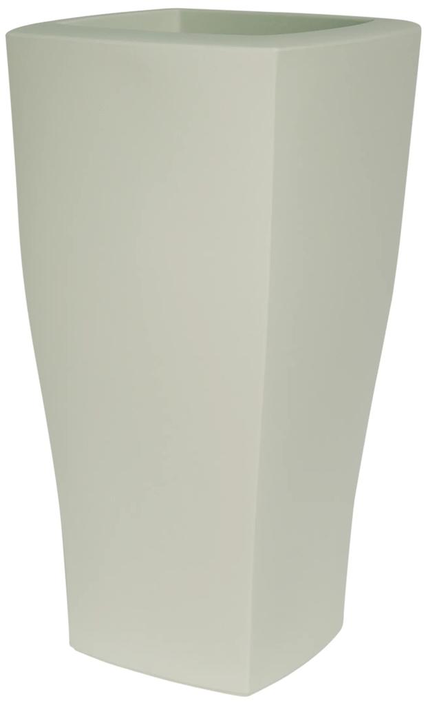 Plust - Designový květináč QUADRUM, 51 x 51 x 100 cm - slonová kost
