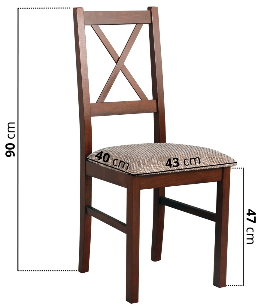 Jídelní židle Ganda 10 Zvolte dřevo: Bílá, Zvolte látku: látka 11b