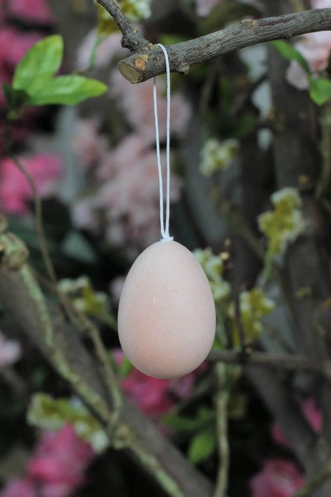 Růžové závěsné velikonoční vajíčko 6cm
