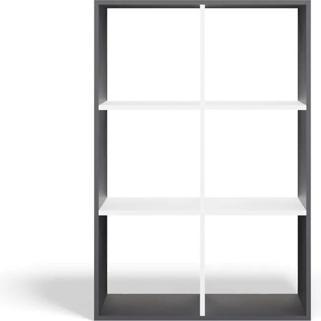 FALCO Regál Manja 2x3 antracit/bílá