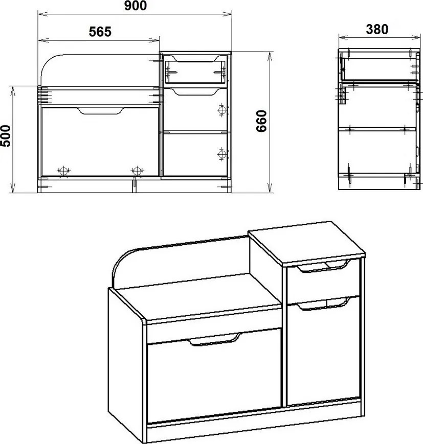 Casarredo - Komfort nábytek Botník TABERNO bílá