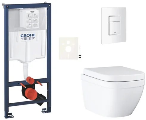Závěsný wc set do lehkých stěn / předstěnová montáž GROHE Euro Ceramic SIKOGRSEUSCSH0