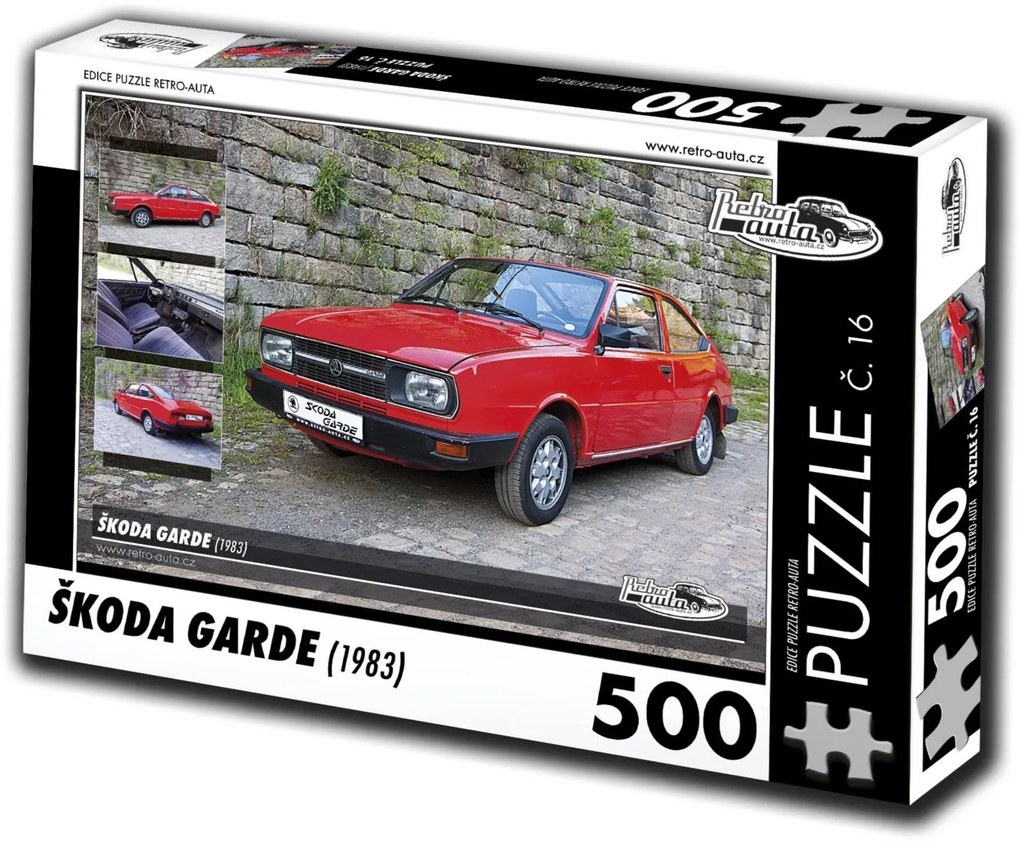 Puzzle retro-auta puzzle č. 16 škoda garde (1983) 500 dílků