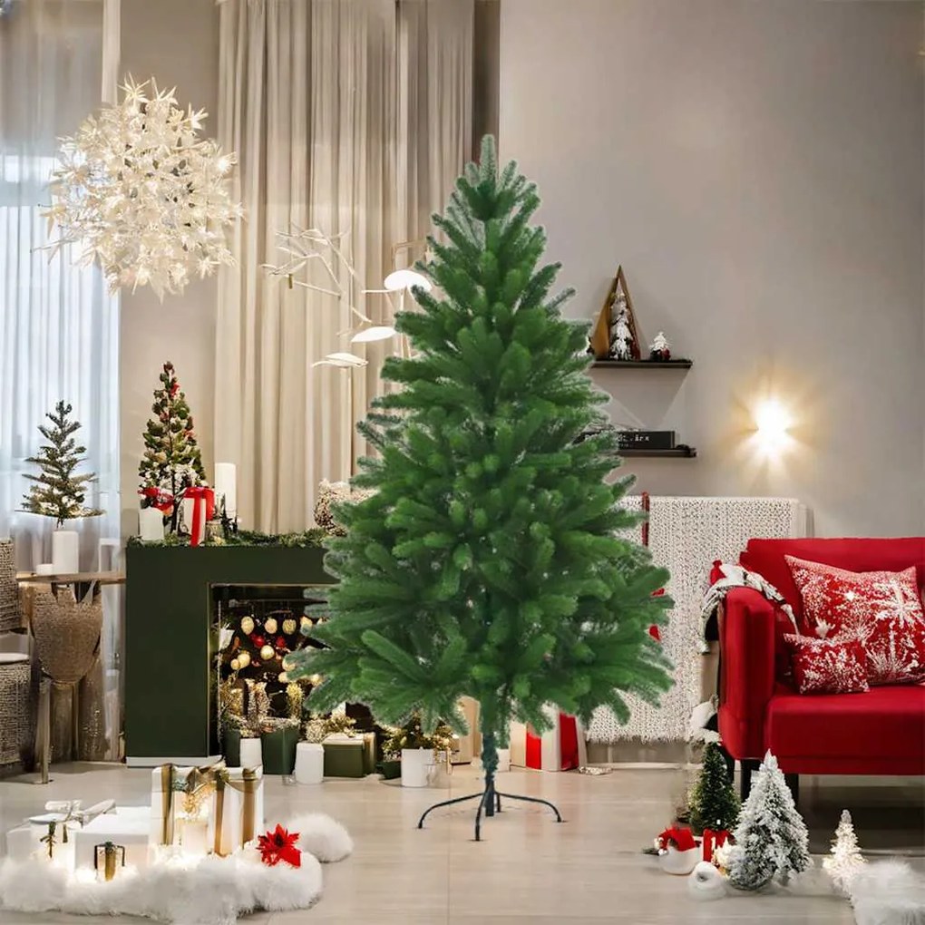 Umělý vánoční stromek s realistickým jehličím 180 cm zelený 246399