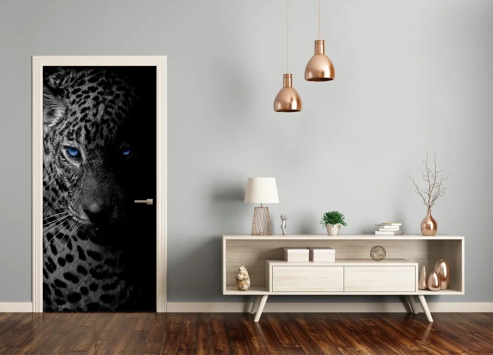 Samolepící fototapeta na dveře Leopard 95x205 cm