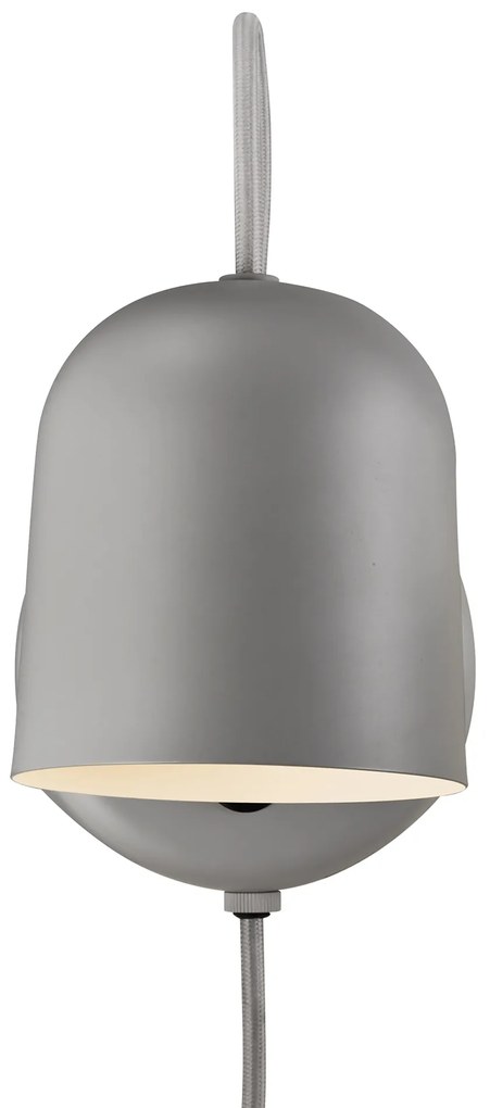 Nordlux 2120601010 Angle, nastavitelná nástěná lampa s USB výstupem a vypínačem, 1xGU10 max.25W, šedá, průměr 10,5cm