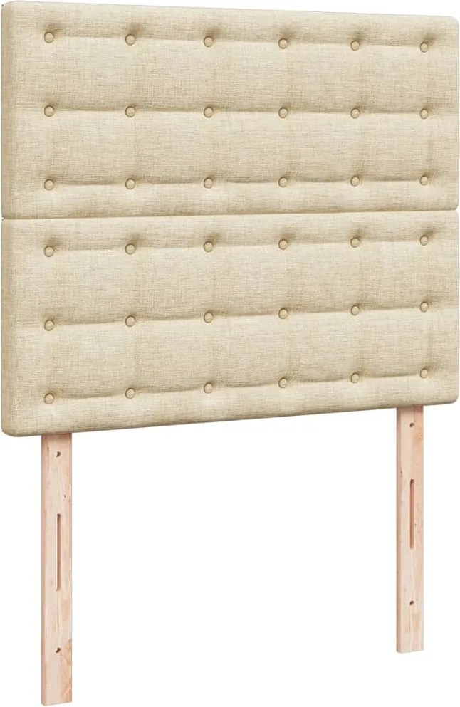Box spring postel s matrací krémová 120x200 cm textil 3291266