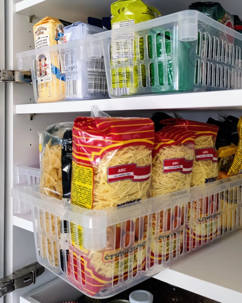 Orion Úložný koš, box a organizér extra hluboký 50cm x 20cm INVA, transparentní