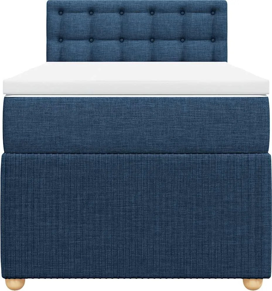 Box spring postel s matrací modrá 80x200 cm textil 3287303