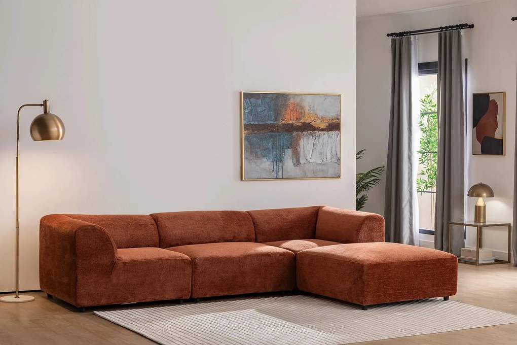 Hanah Home Rohová pohovka ALPHA červená pravá