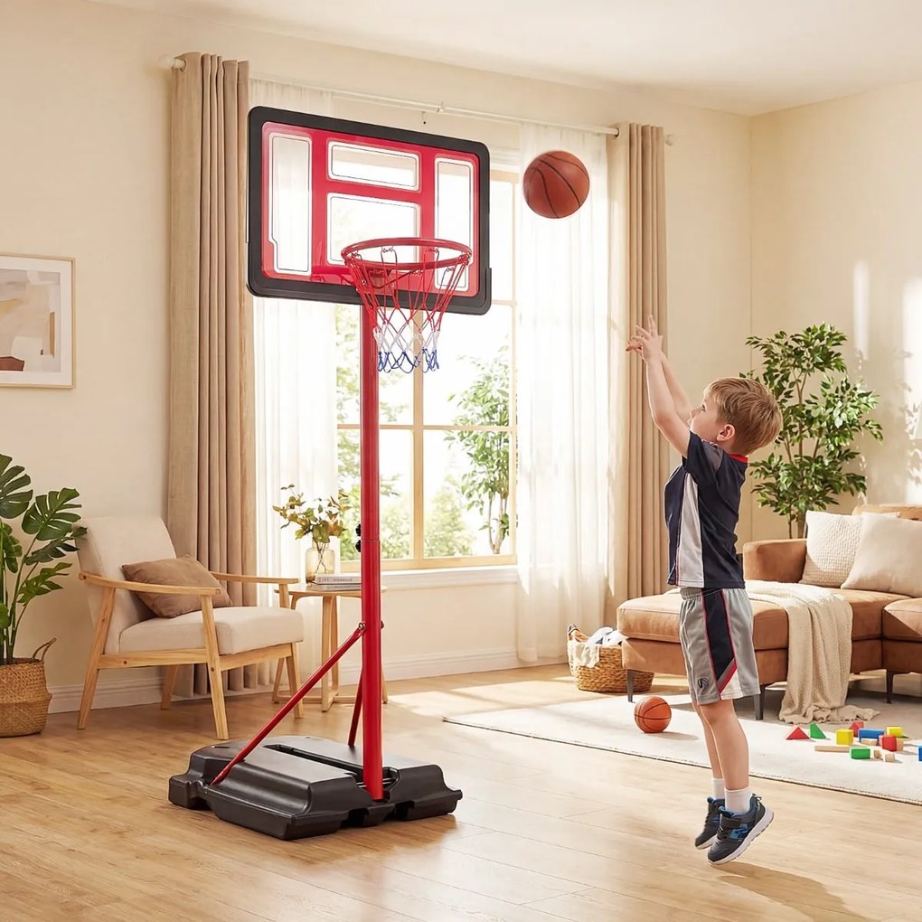 Costway Dětský basketbalový koš 95-155 cm výškově nastavitelný basketbalový