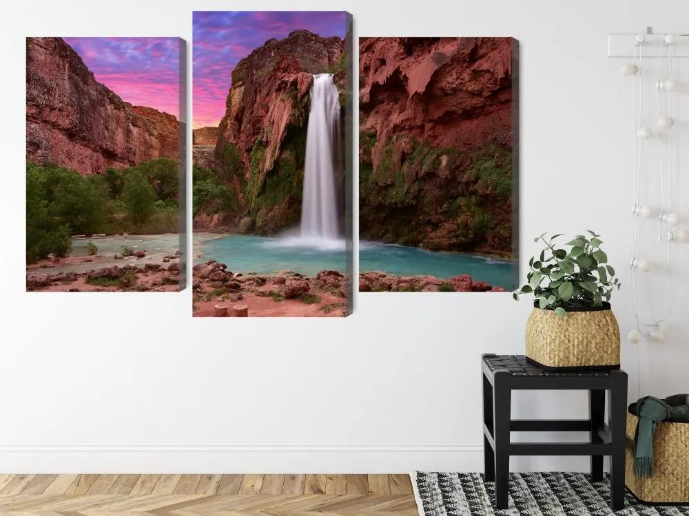 Vícedílný obraz Vodopády Havasupai Nedostatek Nedostatek Plátno Canvas 60x40