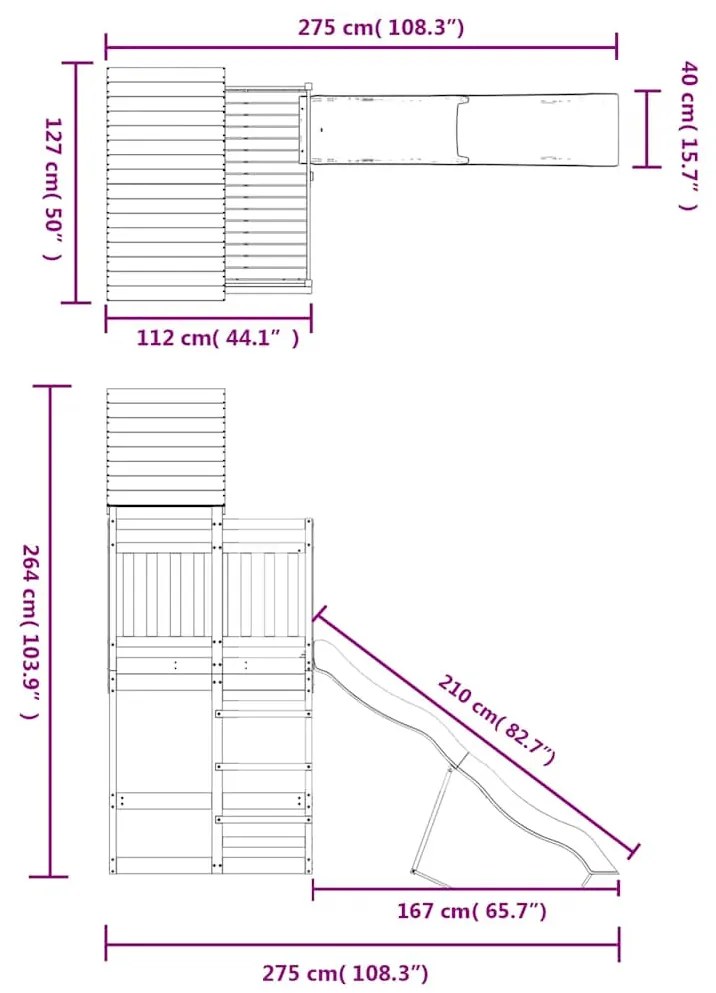 Dětské Hřiště Na Zahradu - Masivní impregnované borové dřevo