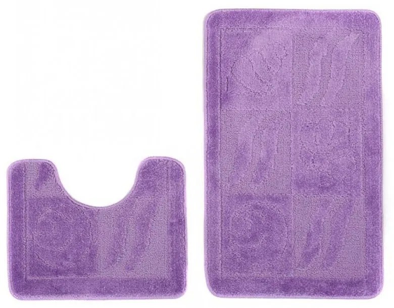 Koupelnové předložky 1107 tmavě fialové 2 ks 50x80cm