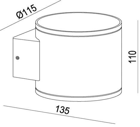 Lucide 28803/01/30 - Venkovní nástěnné svítidlo OXFORD 1xG9/5W/230V IP54 černá