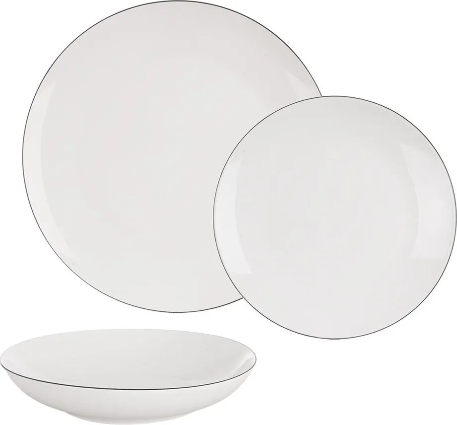 Jídelní sada 18 ks z kostního porcelánu Decora – Orion