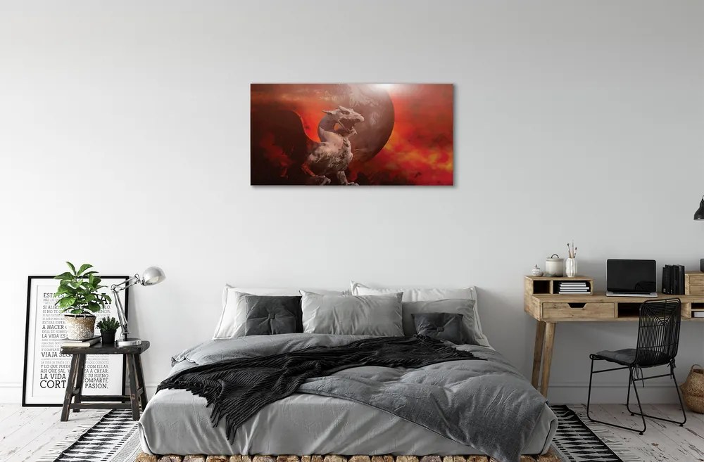 Obrazy na plátně dračí oheň 120x60 cm