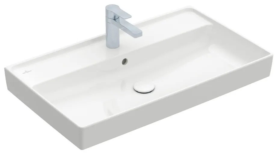 Villeroy & Boch Villeroy Boch Collar: umyvadlo, obdélníkové 800x470mm s přepadem, bílá Alpin, 4A338001