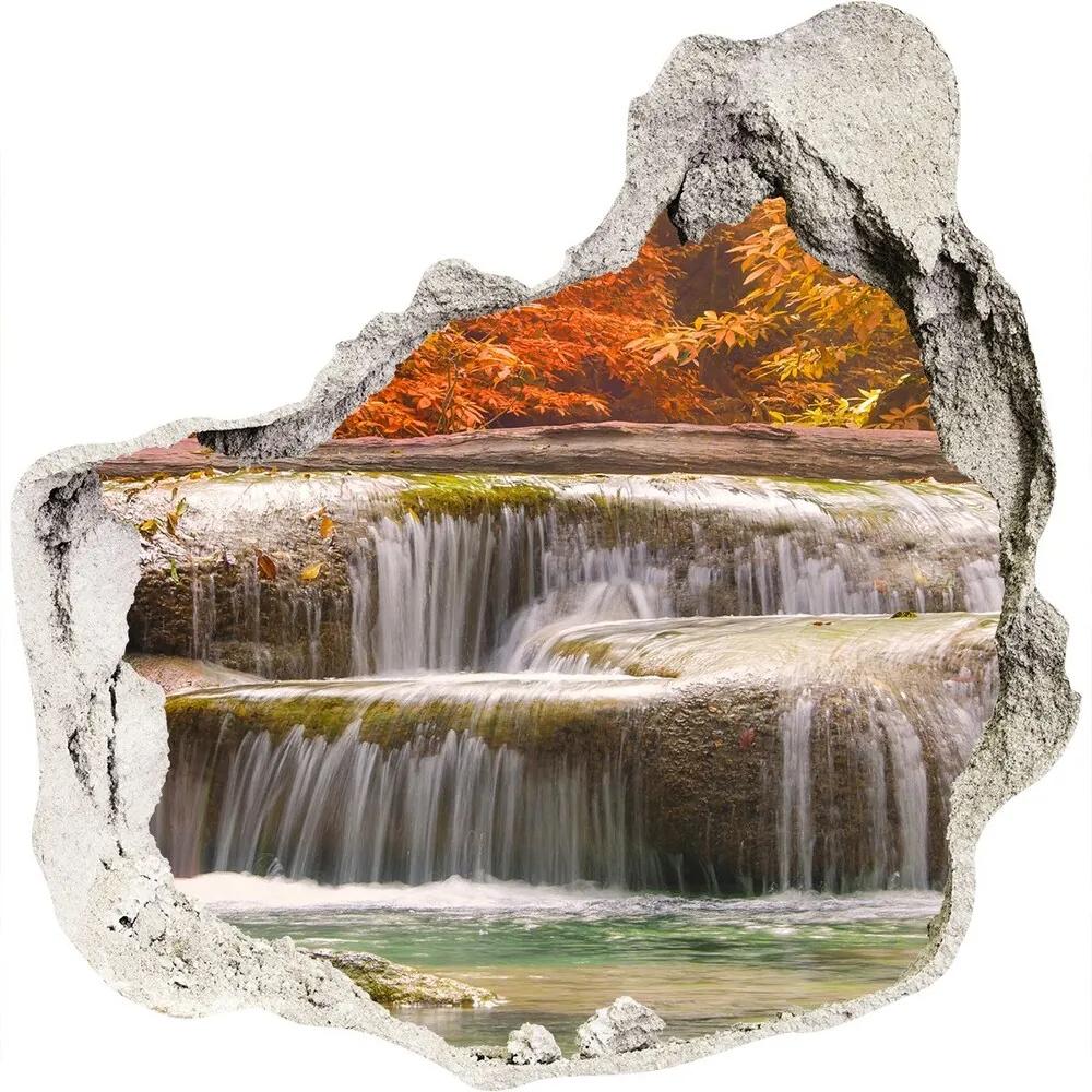 Wallmuralia Nálepka fototapeta 3D Vodopád podzim 75x75 cm