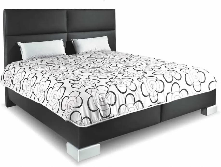 Zvýšená čalouněná postel s úložným prostorem SENTI , Mikroplyš zelená
