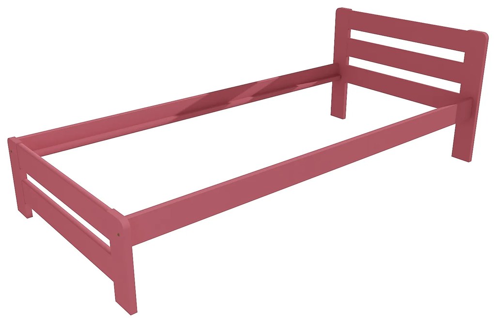 Vomaks Jednolůžková postel VMK002B Rozměr: 100 x 200 cm, Barva: barva růžová