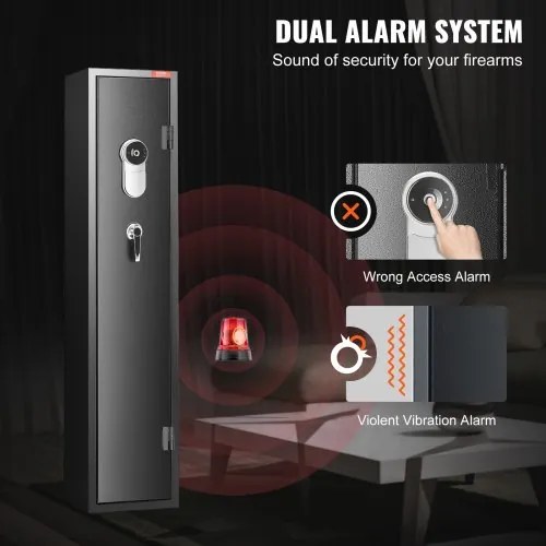 Gun Safe Puška Safe se zámkem otisků prstů pro 5 pušek a 4 pistole