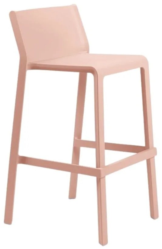 OnaDnes -20% Nardi Lososově růžová plastová barová židle Trill 76 cm