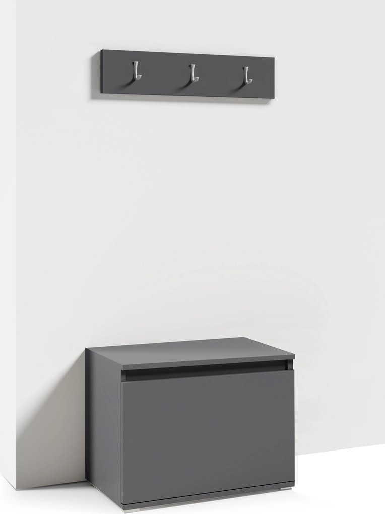 Eka Předsíňová stěna s čalouněnými panely Trinity 30 - Dub Artisan s černou / Okrová 2325