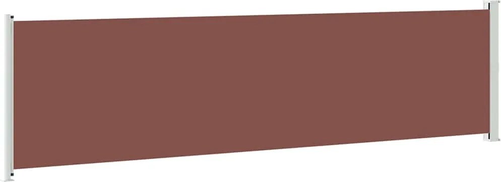 Zatahovací boční markýza / zástěna 614 x 160 cm hnědá 313380