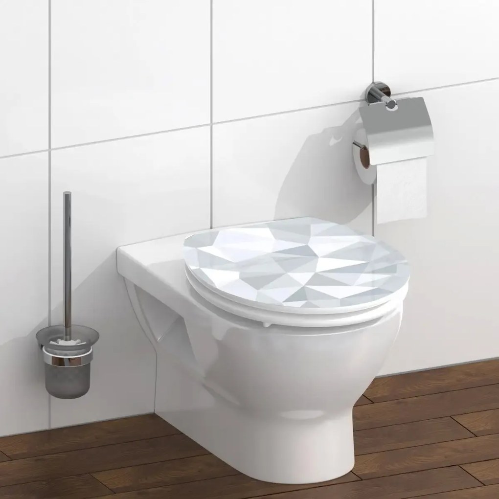 Eisl Sanitär WC prkénko MDF Soft Close Diamond High Gloss 80545