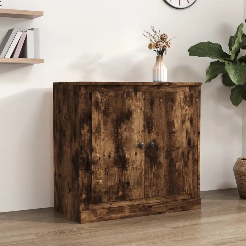 Příborník kouřový dub 70 x 35,5 x 67,5 cm kompozitní dřevo