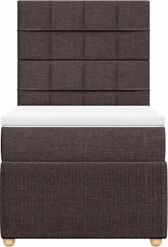 Box spring postel s matrací tmavě hnědá 80x200 cm textil 3294186