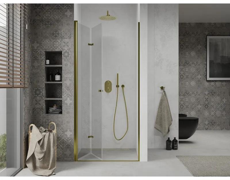 Mexen Lima skládací sprchové dveře 100 cm, Průhledné, Zlatá - 856-100-000-50-00