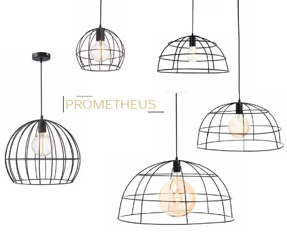 ACA DECOR Závěsné svítidlo PROMETHEUS, průměr 24 cm