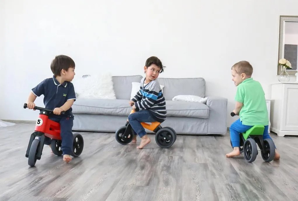 Teddies Odrážedlo Funny Wheels Sport 2v1 s gumovými koly Modré