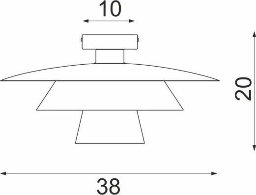 Stropní svítidlo PLATO 1xE27/15W/230V pr. 32 cm bílá