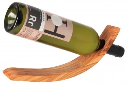 ČistéDřevo Protiváhový stojan na víno z olivového dřeva