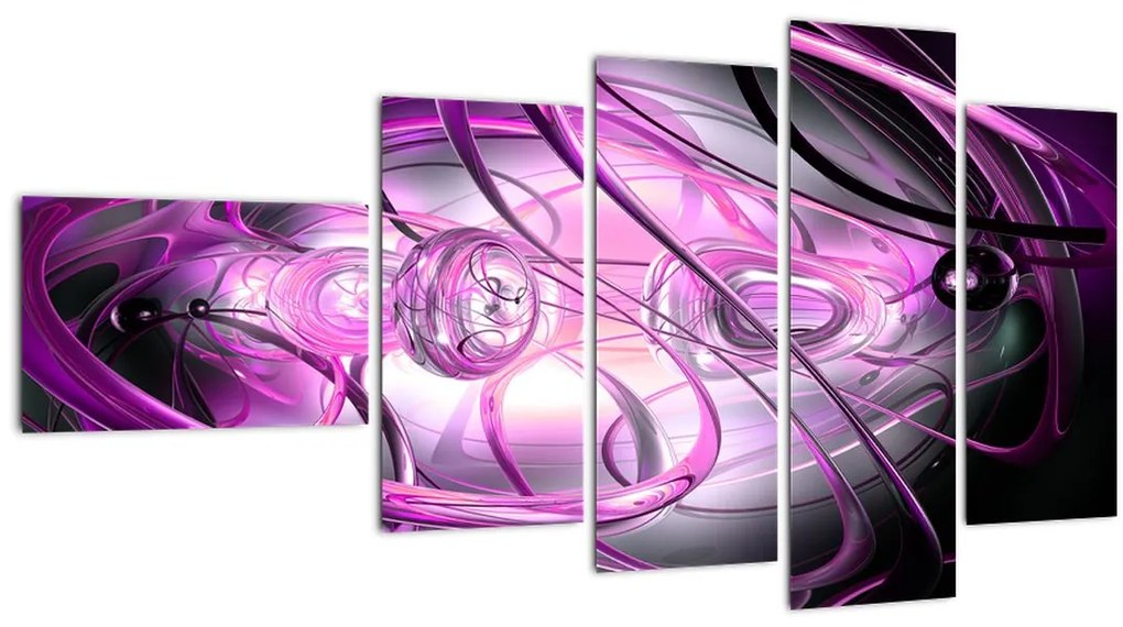 Obraz krásné fialové abstrakce (110x60 cm), 40 dalších rozměrů