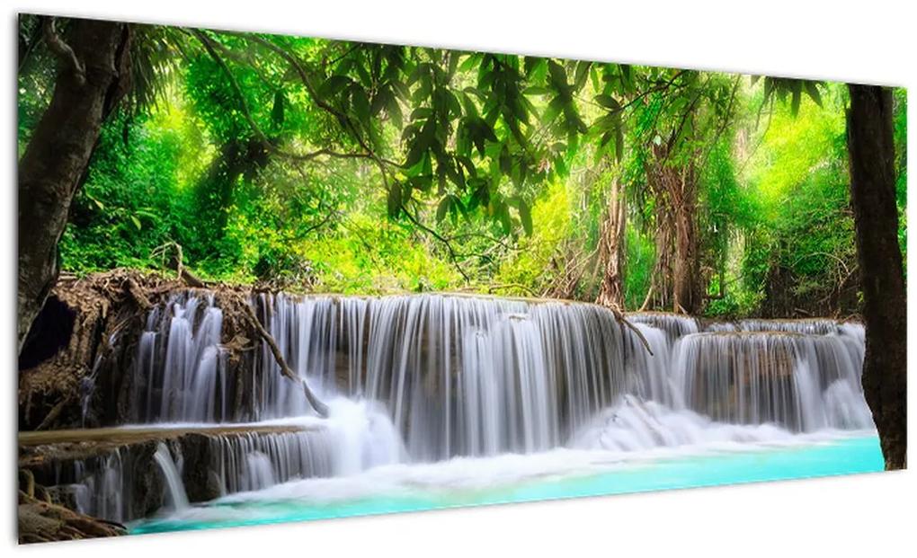 Abstraktní obraz vodopádů (100x40cm)