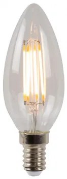 Lucide LED žárovka - okrasné vlákno - Ø 3,5 cm - stmívatelné - 1x4W 2700K - Průhledné 49023/04/60