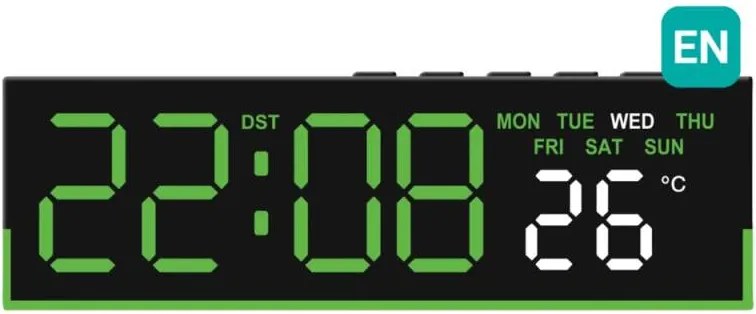 JVD Digitální budík do sítě s teploměrem a angličtinou JVD SB113.2