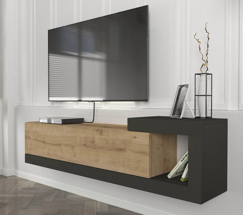 VerDesign VELIERO moderní TV stolek, sapphire/antracit