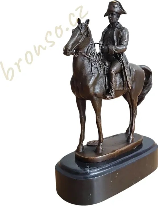 Napoleon na koni - bronzová socha, signováno A. Canova